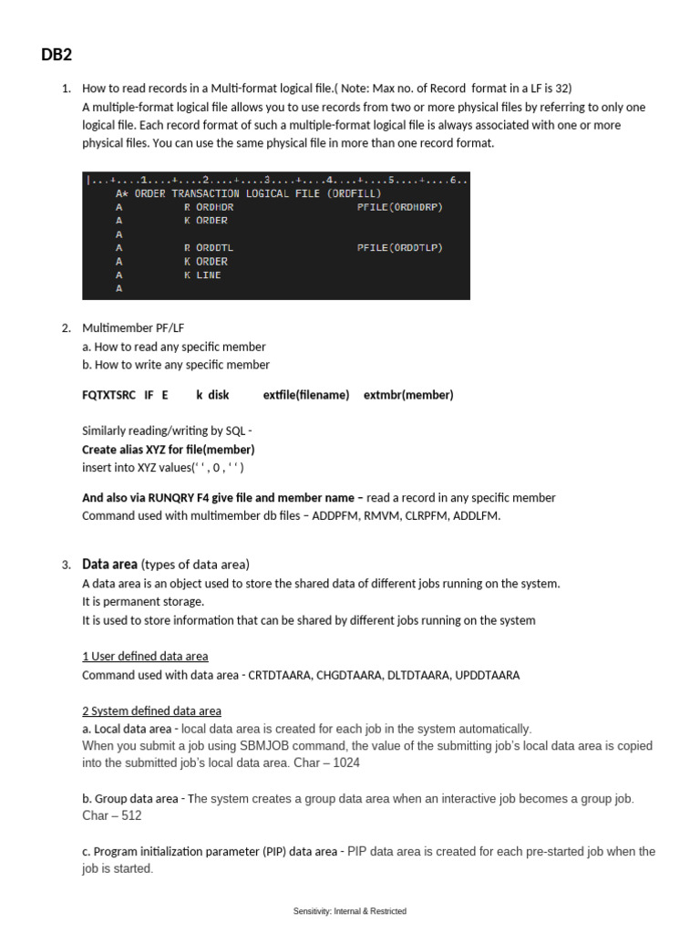 1. DB2 | PDF | Computer File | Ibm Rpg