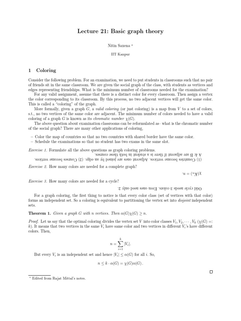 lec21 | PDF | Vertex (Graph Theory) | Computational Complexity Theory