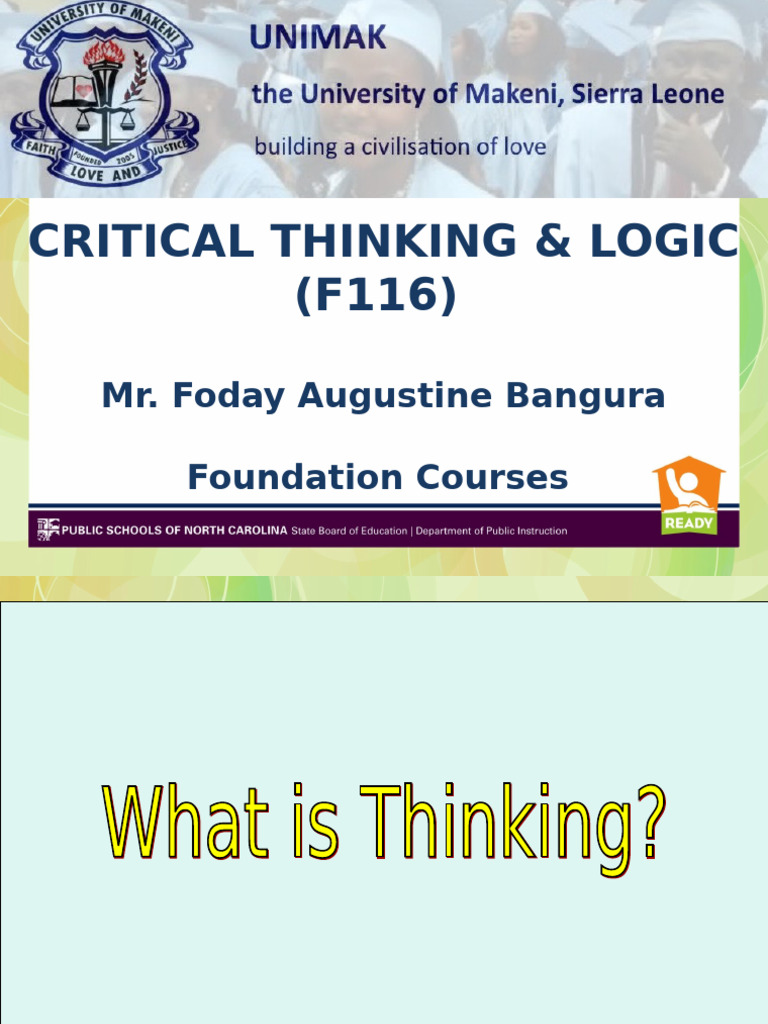 Lesson Notes for Critical Thinking | PDF | Critical Thinking | Argument Lesson Notes for Critical Thinking | PDF | Critical Thinking | Argument
