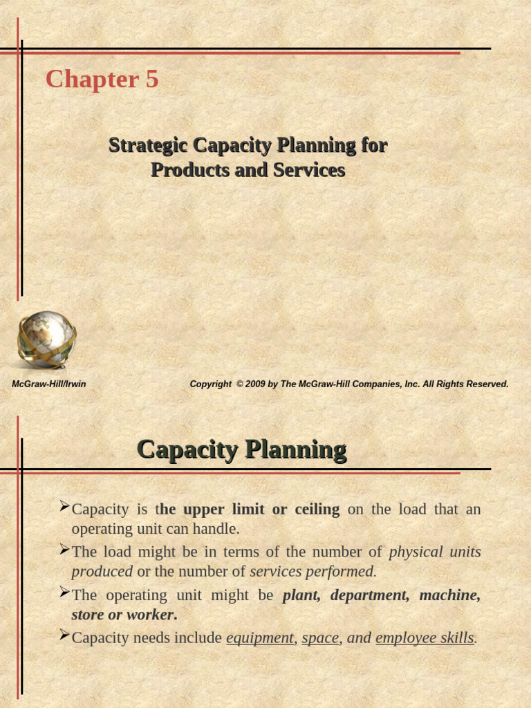 Chapter 5 - Strategic Capacity Planning | PDF | Supply Chain | Demand