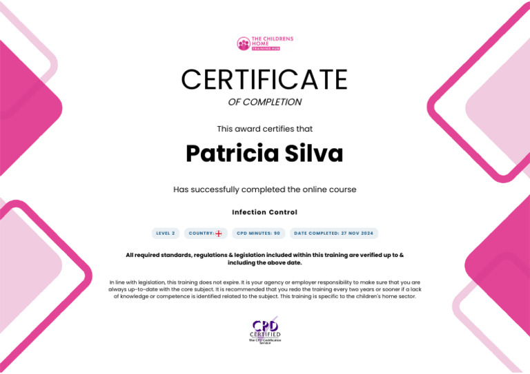 Infection Control Level 2 Certificate | PDF