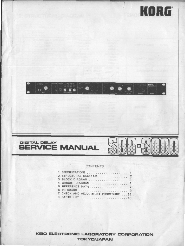 Korg-sdd-3000-service-manual | PDF