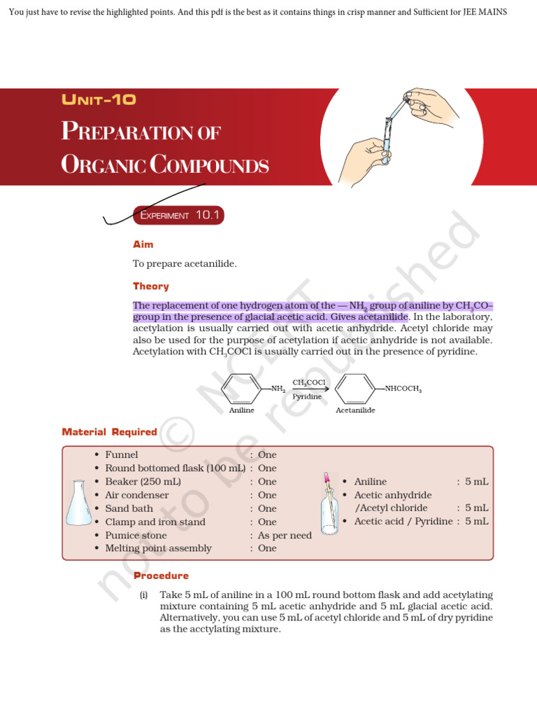 Organic Compound Prep!! ATLEAST READ ONCE FOR BEING FAMILIAR | PDF ...