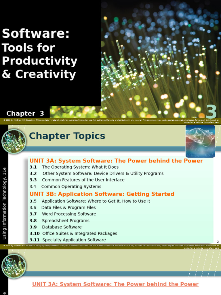 MODULE 3 Software Tools For Productivity & Creativity | PDF | Operating ...