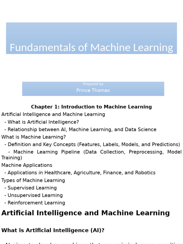 Chapter 01 Machine Learning | PDF | Machine Learning | Artificial ...