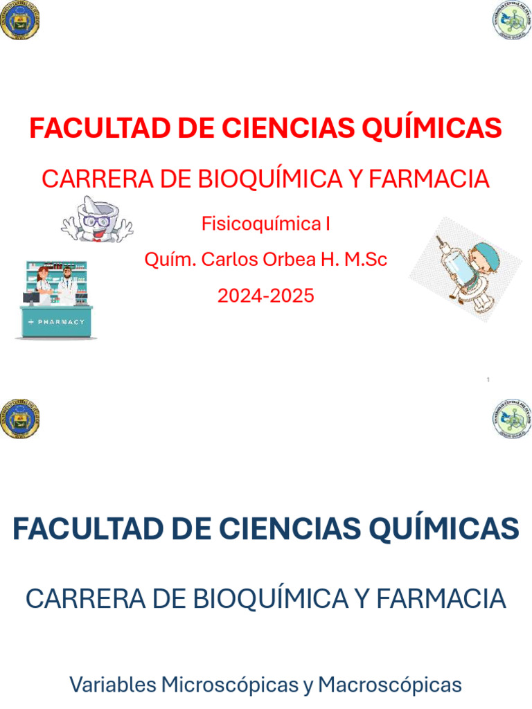 Variables de Estado Macro y Microscópicas | PDF | Química Física ...
