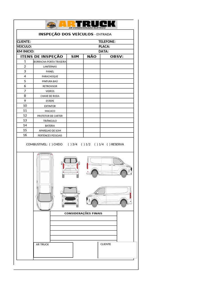 Check List Vans | PDF