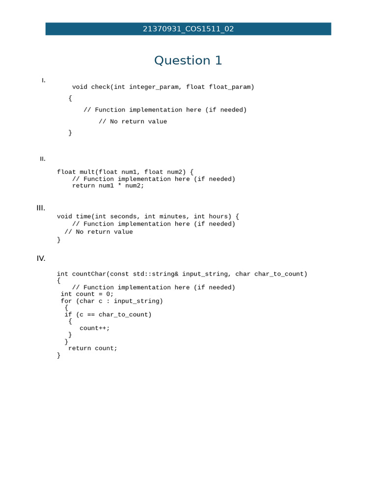 COS1511_02 (1) | PDF | Integer (Computer Science) | Namespace