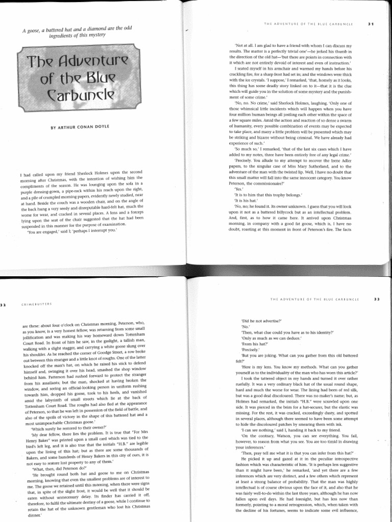 The Adventure of The Blue Carbuncle | PDF