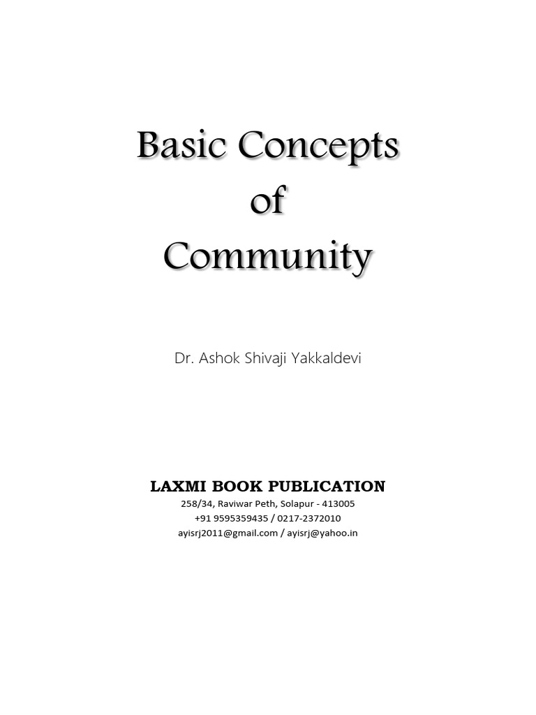 Basics Concept | PDF | Community | Sociology