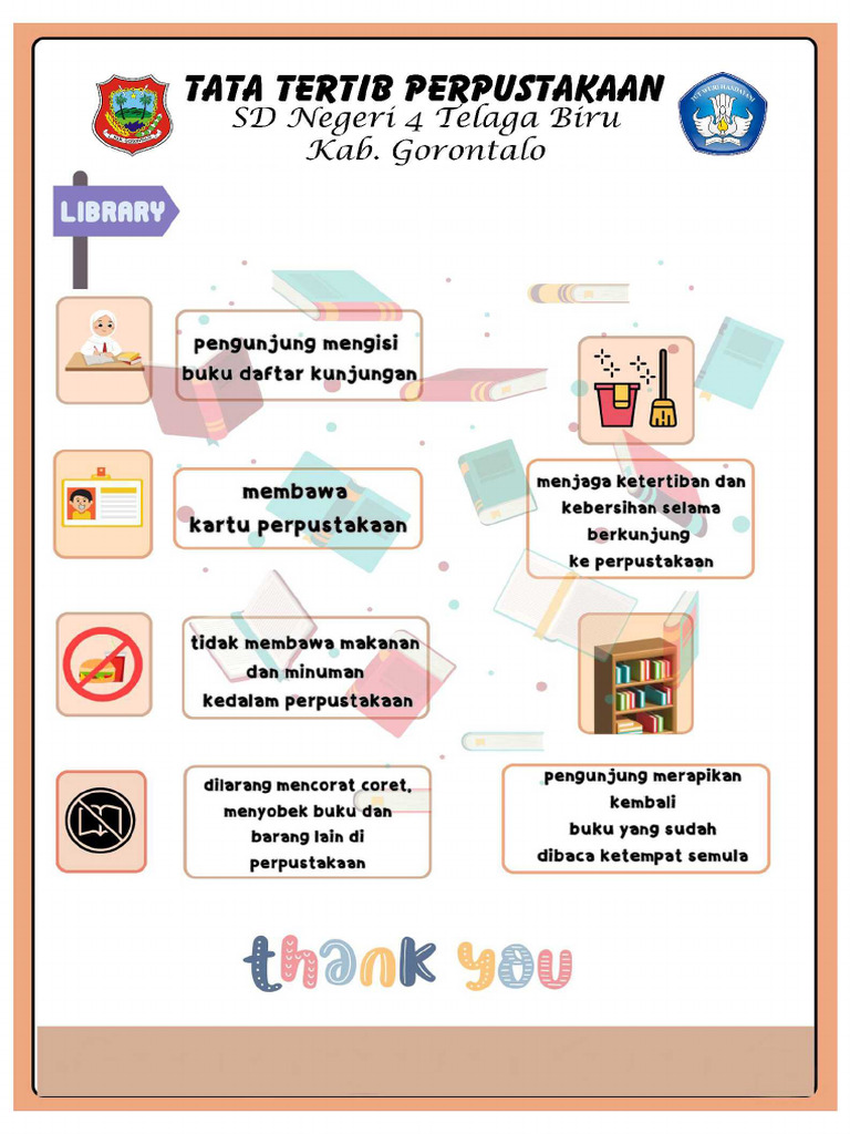 tata tertib perpustakaan 42cmx60cm | PDF