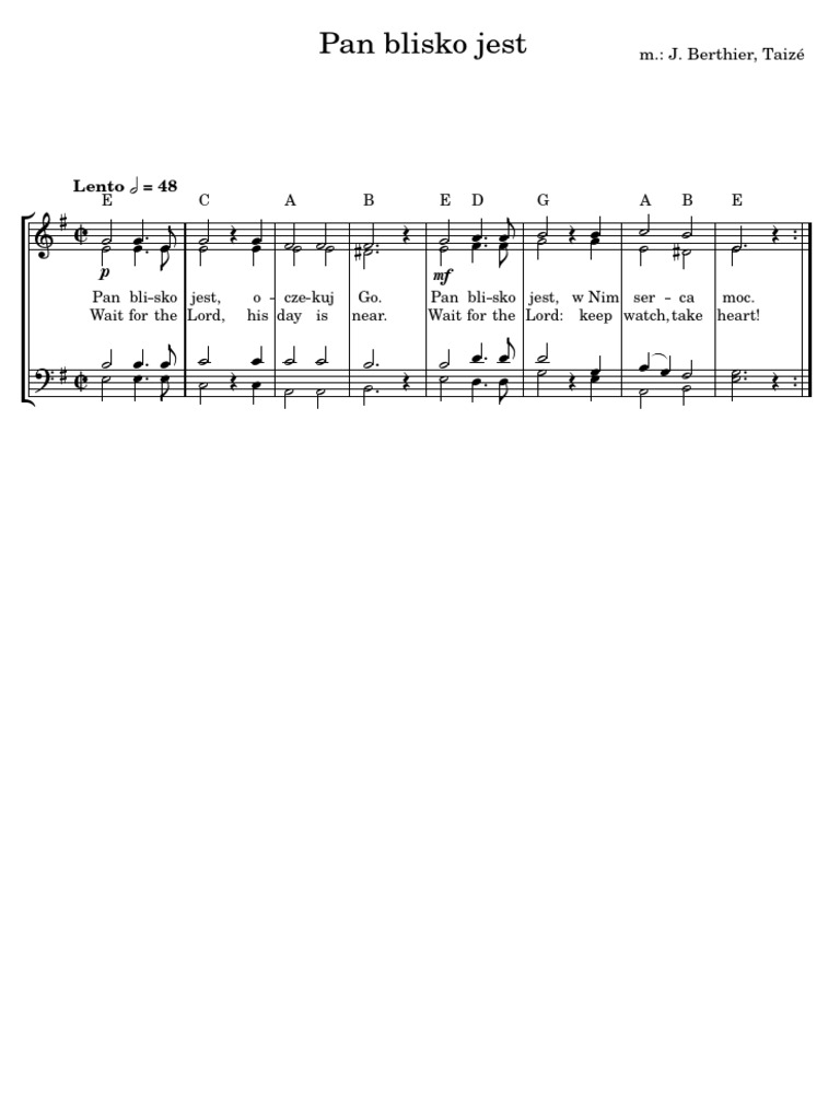 Pan Blisko Jest J Berthier | PDF