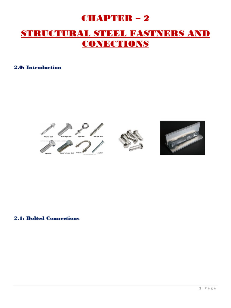 SD II Structural Steel Fasteners and Connections | PDF | Welding ...