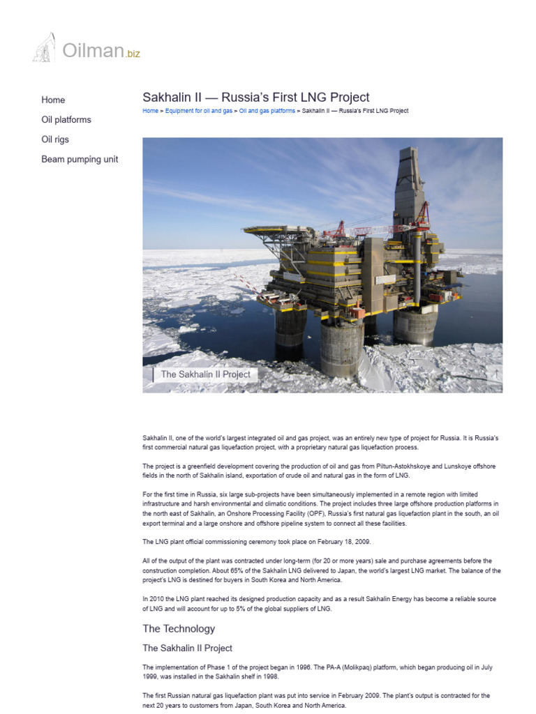 The Sakhalin II Project | PDF | Liquefied Natural Gas | Natural Gas