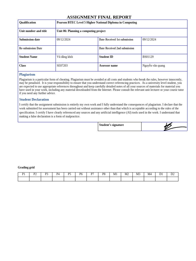 Frontsheet Asm Final Report (Ind) | PDF | Artificial Intelligence | Intelligence (AI) & Semantics