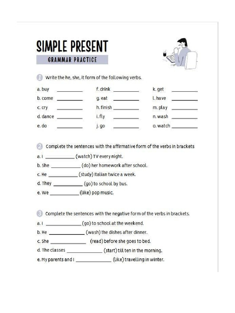 Atividades com simple present | PDF