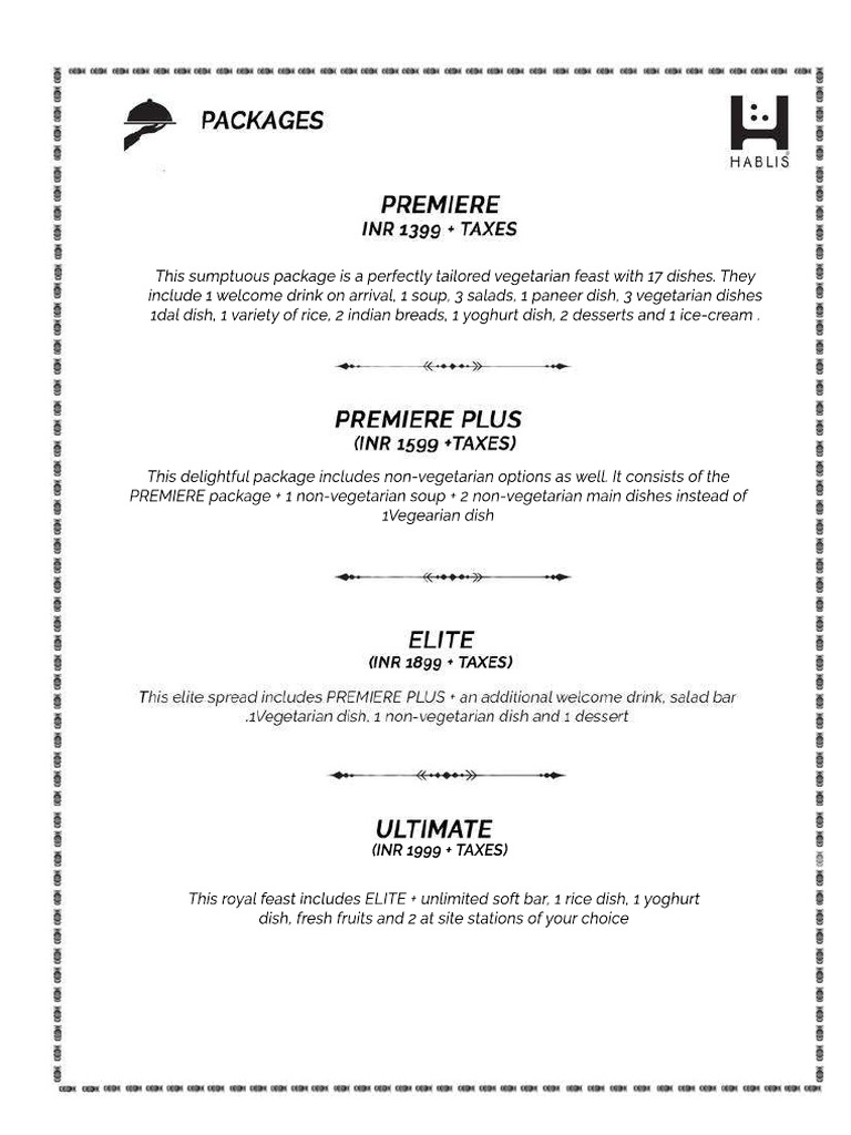BANQUET NEW Menu 2024 | PDF