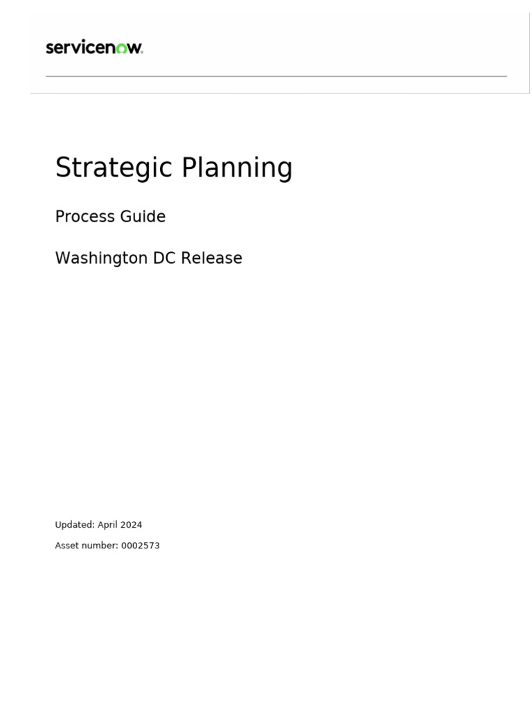 SPM - Strategic Planning - Process Guide - Washington DC | PDF | Scrum ...