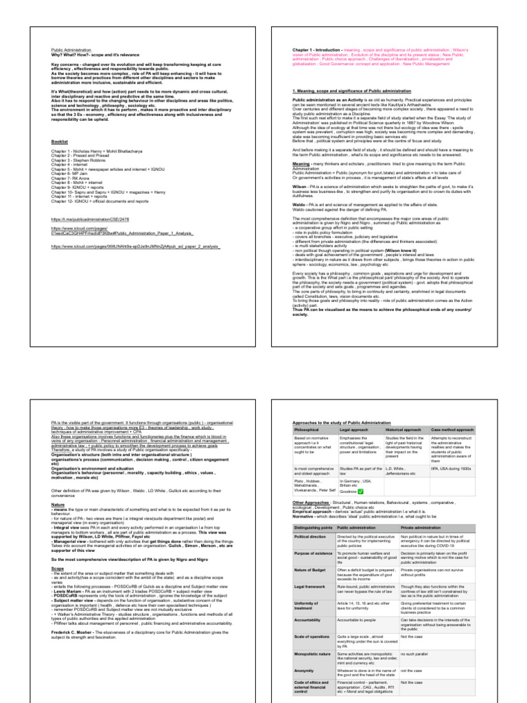 Public Administration Masterfile 1.0 | PDF | Public Administration ...