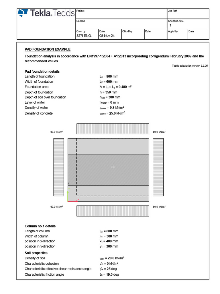 Parking Space Pad Footing - Side | PDF | Strength Of Materials ...