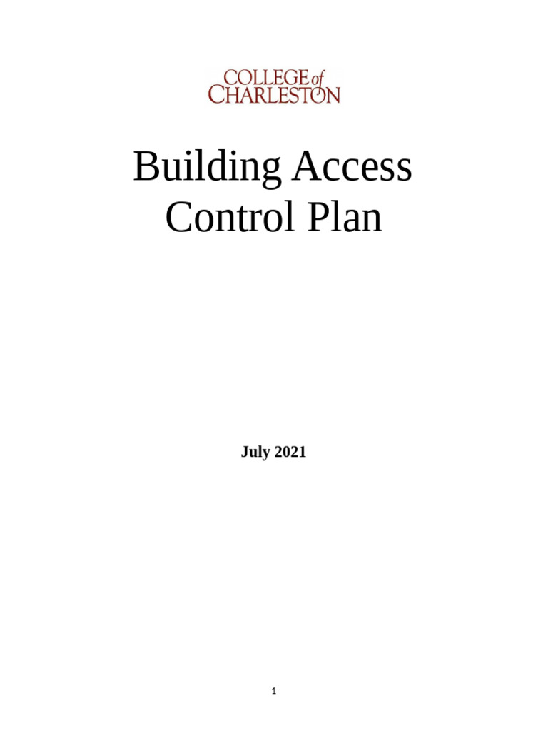 access-control-plan---final-7-21 | PDF | Access Control | Employment
