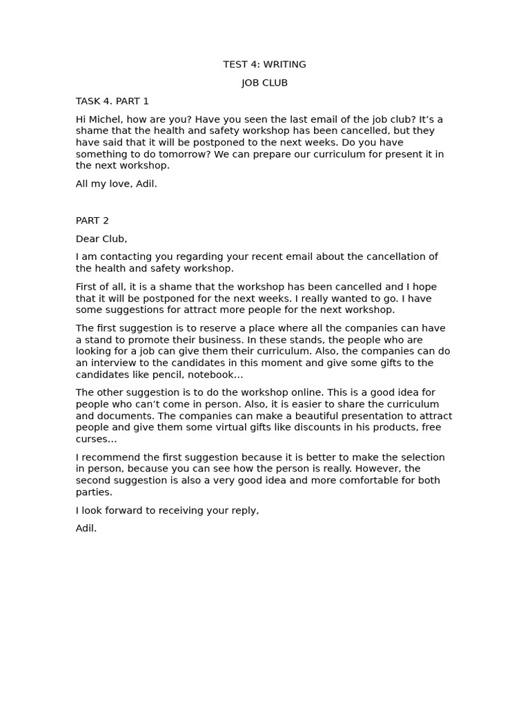 TEST 4. Writing Adil | PDF