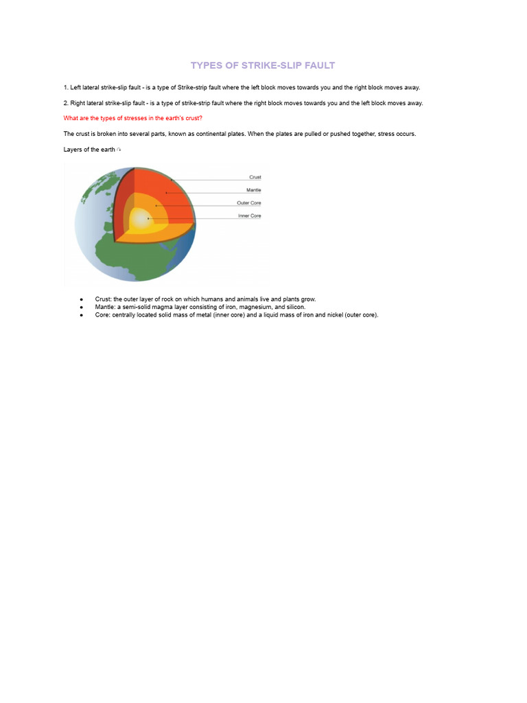 Geology: Strike-Slip Faults Explained | PDF