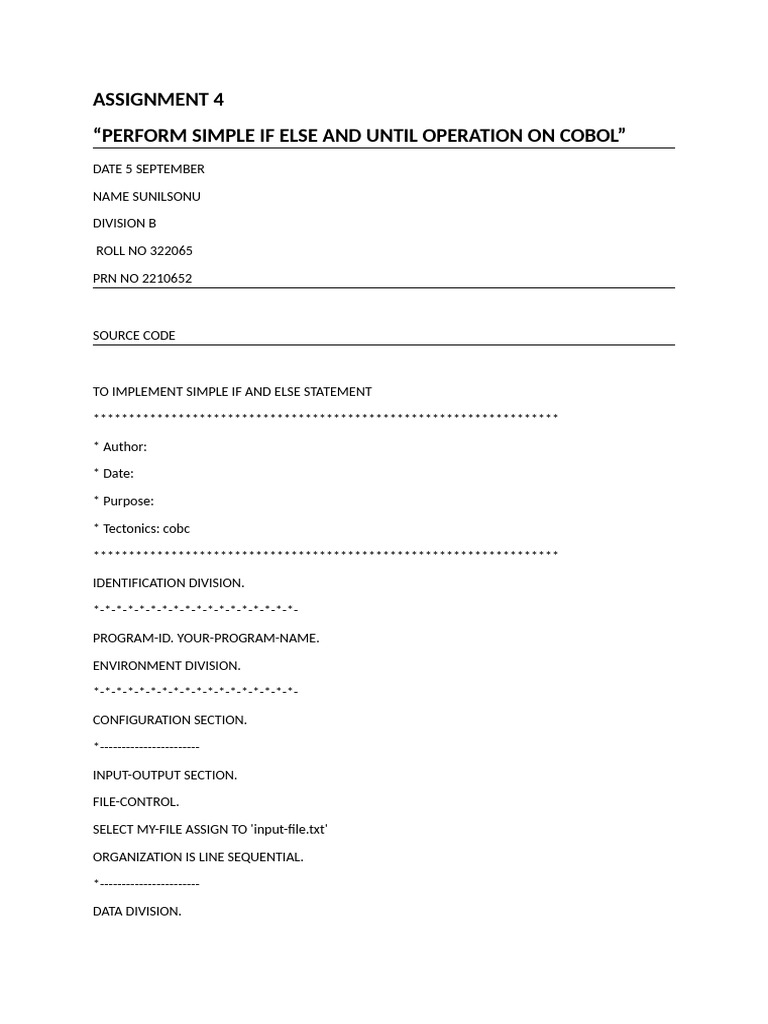 ASSIGNMENT 4 MAINFRAME | PDF | Computer Architecture | Software Development