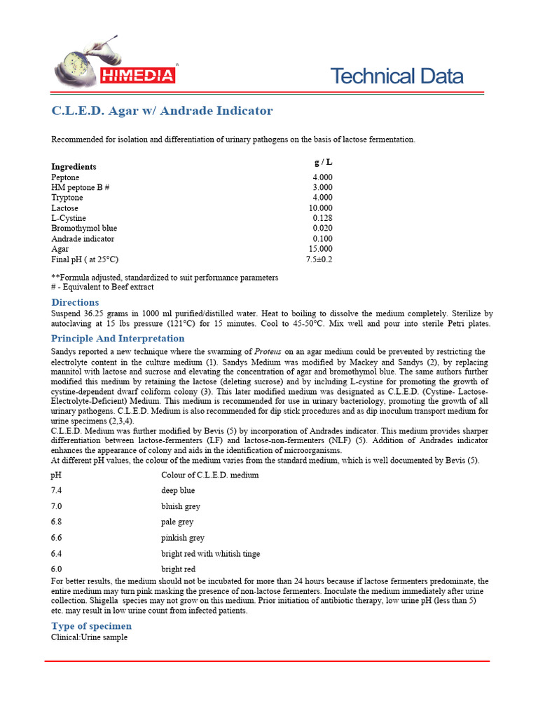 M352 | PDF | Agar | Urine