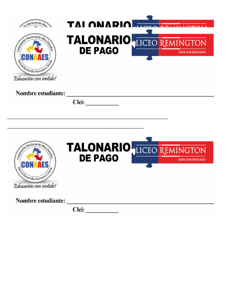 Talonario Cara1 | PDF