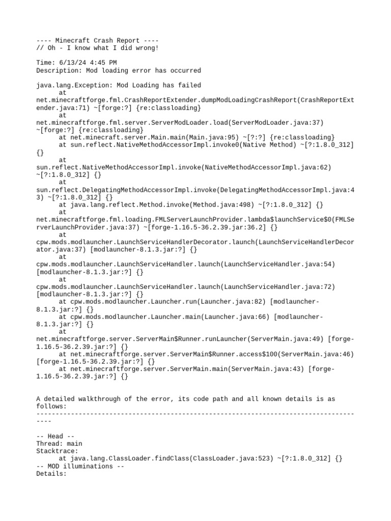 Crash 2024 06 13 - 16.45.03 FML | PDF | Java (Programming Language) | Java Virtual Machine