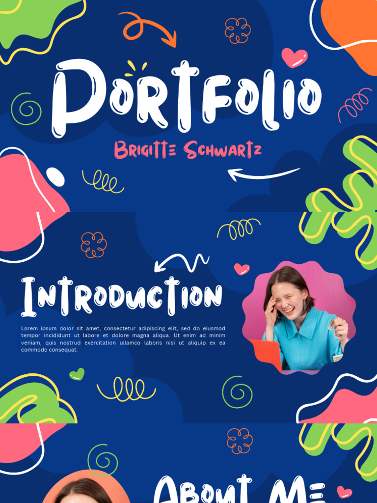 Blue and Red Cute Playful Portfolio Presentation | PDF