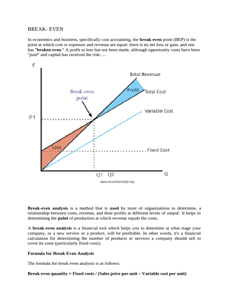 Break Even - Inflation and Depreciationdocx | PDF | Cost Of Living ...