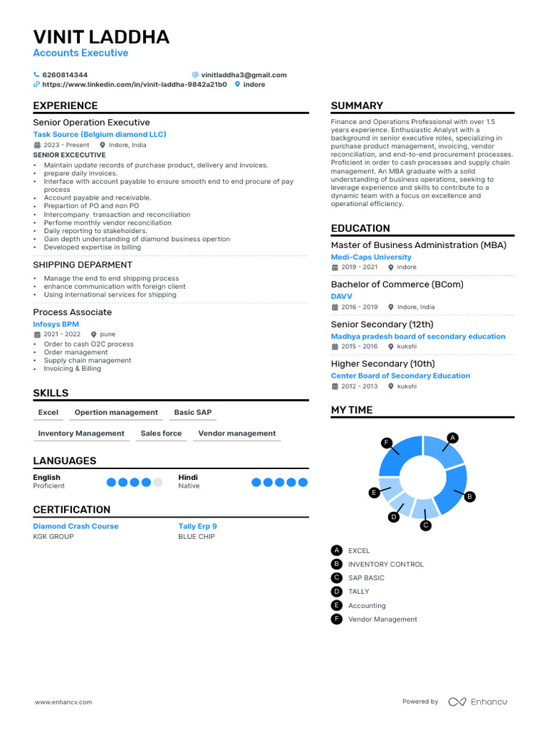 Vinit Resume | PDF | Accounts Payable | Business