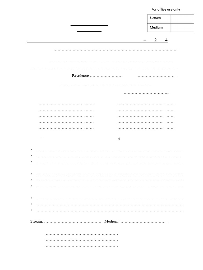 AL Application 2024 | PDF | Educational Stages | Qualifications
