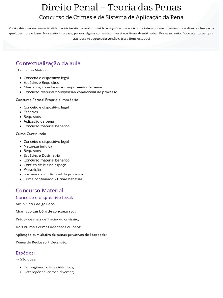 DIS - DIR - PEN - TEO - U2 - Webaula | PDF | Crimes | Crime e Violência