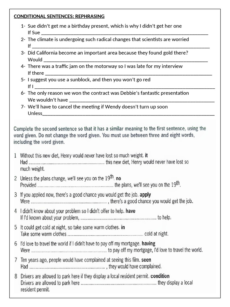 Conditional Sentences | PDF