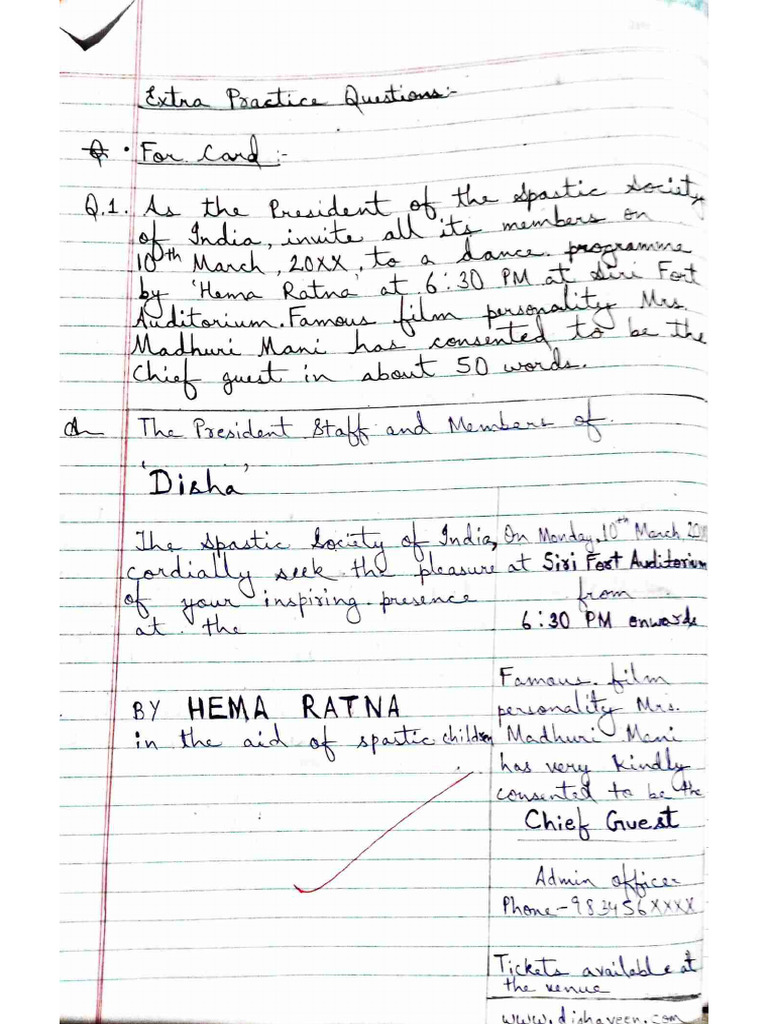 Eng Invitations and replies extra ques. | PDF