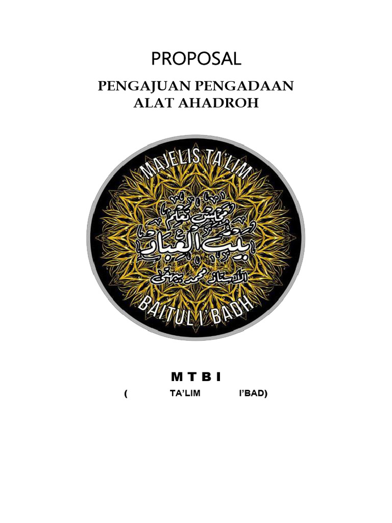 Proposal Pengajuan Alat Hadroh | PDF