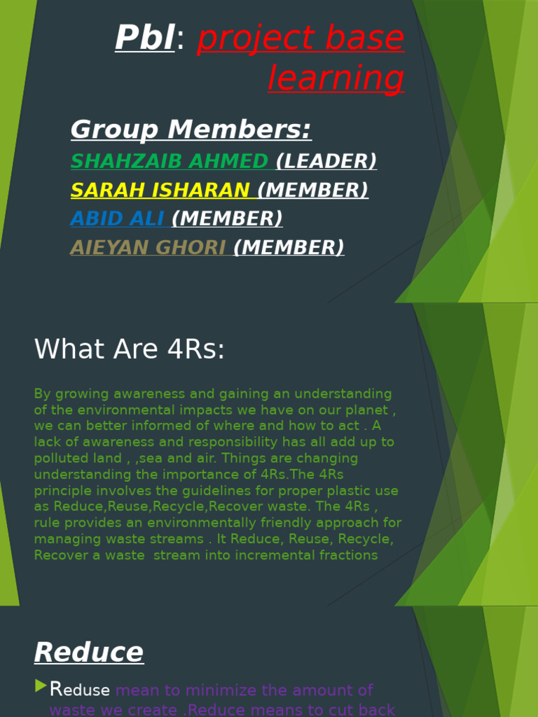 PBL Powerpoint The Academy | PDF | Recycling | Waste