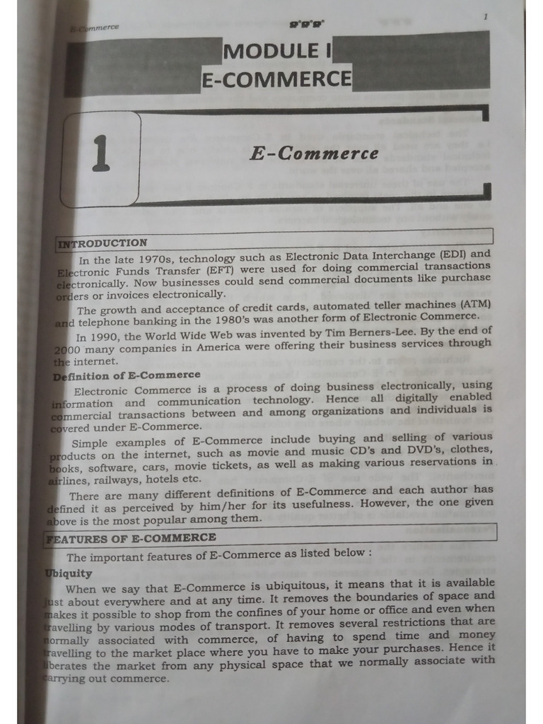 chp 1. e-commerce tybcom sem 6 | PDF