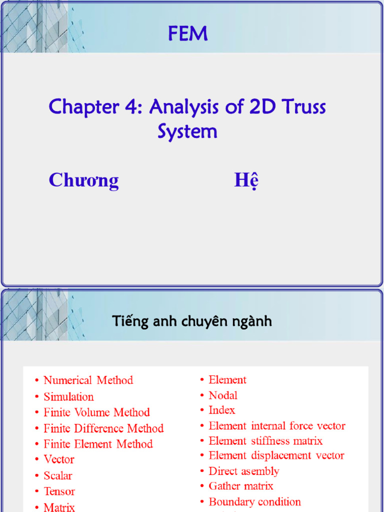 Chương 4 2D Truss Systems | PDF
