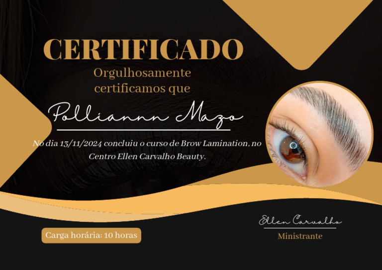 Certificado Brow Lamination | PDF