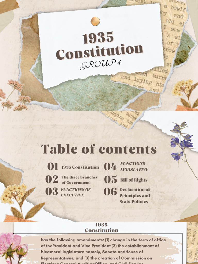 1935 Constitution Group 4 BSA 1 | PDF | Pardon | Presidents Of The ...