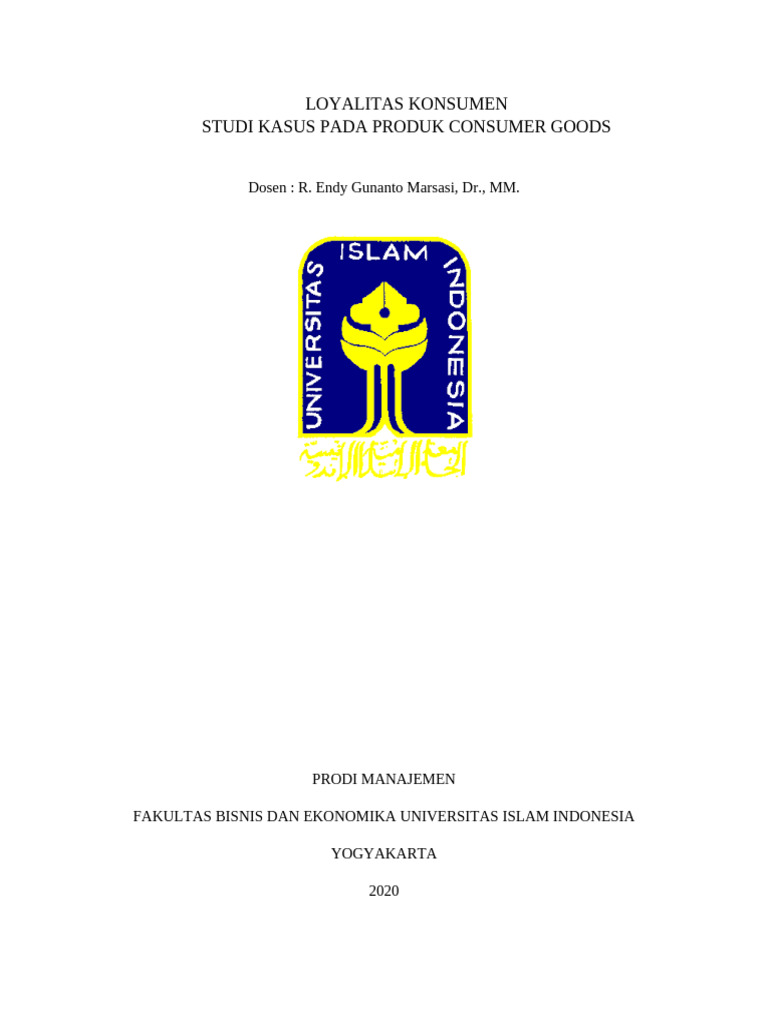 Contoh Studi Kasus Pada Perusahaan Consumer Goods | PDF