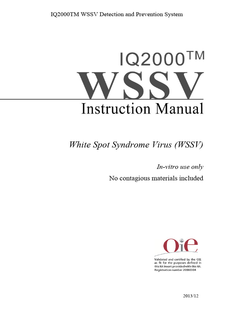 WSSV Detection System for Shrimp Farming | PDF | Polymerase Chain ...