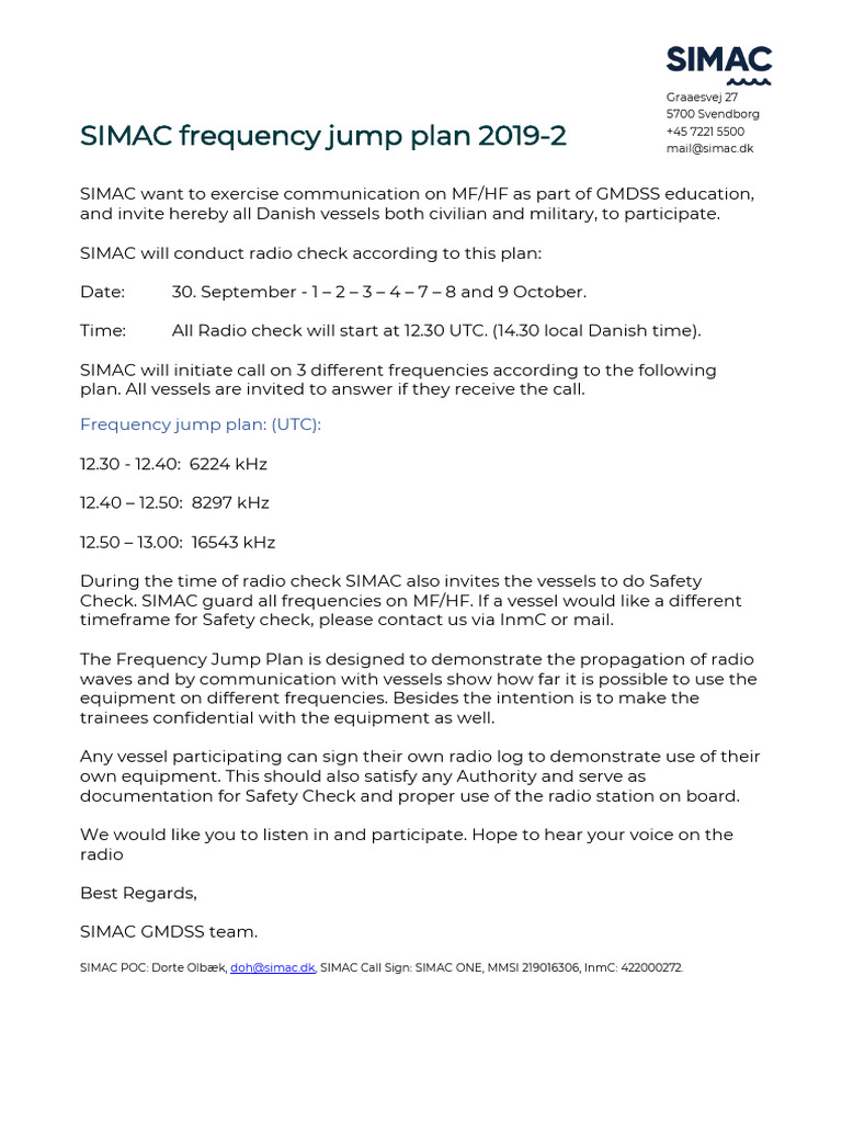 SIMAC GMDSS Radio Check Invitation | PDF | Wireless | Physical Phenomena