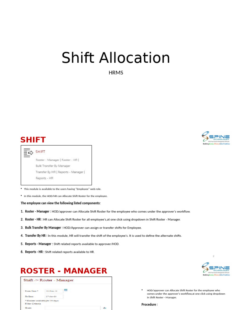 Shift Allocation | PDF | Computing | Software