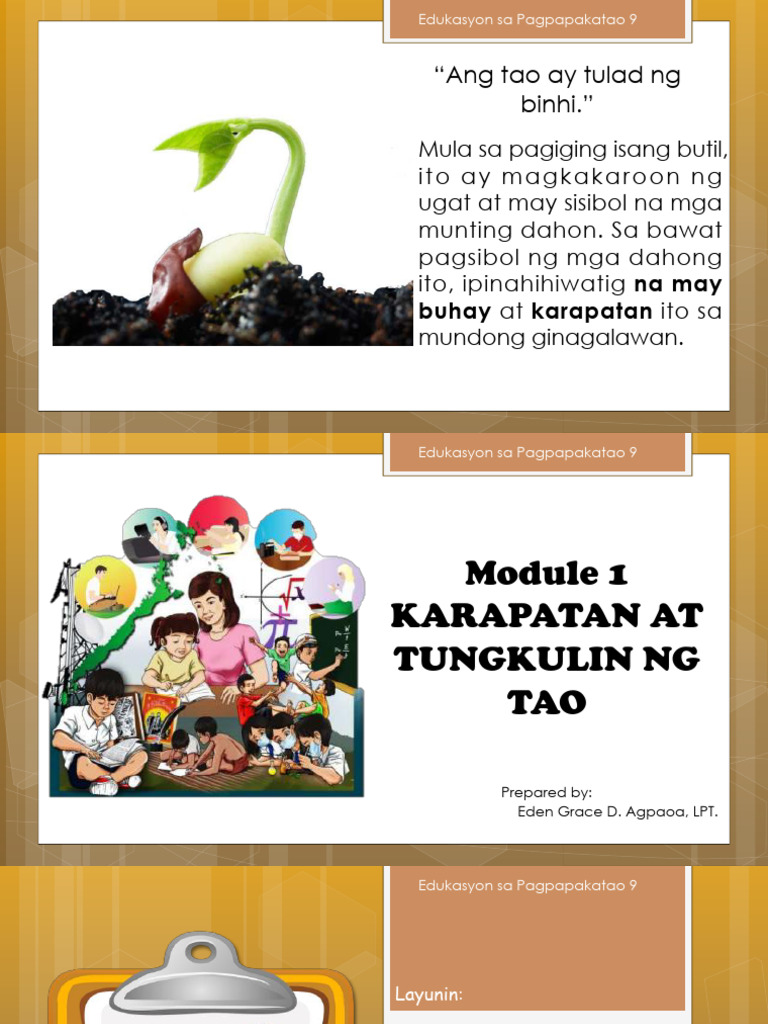 Aralin 5 Karapatan at Tungkulin NG Tao | PDF