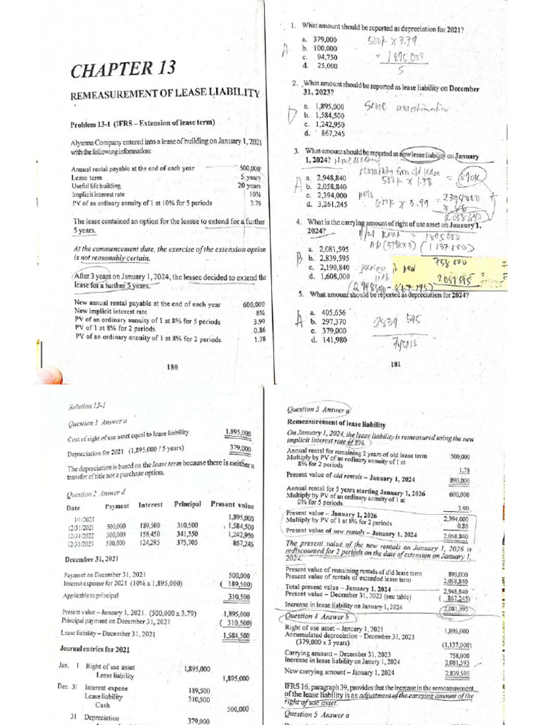 13 REMEASUREMENT OF LEASE LIABILITY | PDF